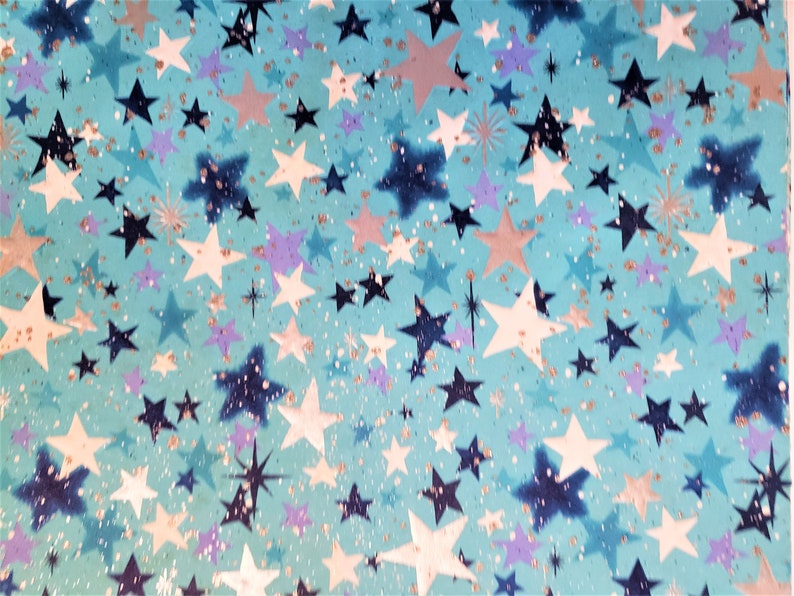 Curated Set Vintage Wrapping Paper - Star Light Star Bright - Two Full ...