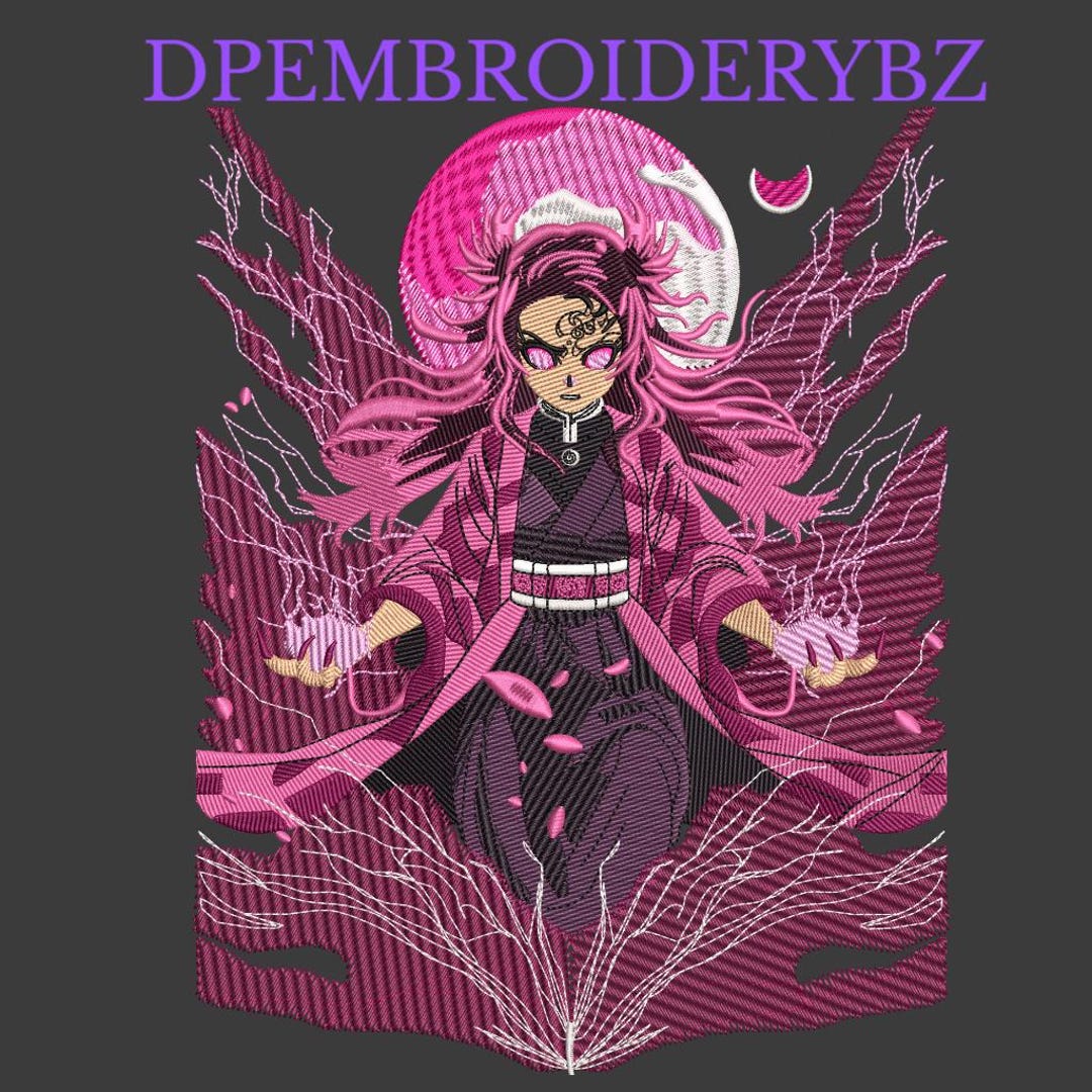 Nezuko Demon Slayer Embroidery Design - Kimetsu No Yaiba Embroidery ...