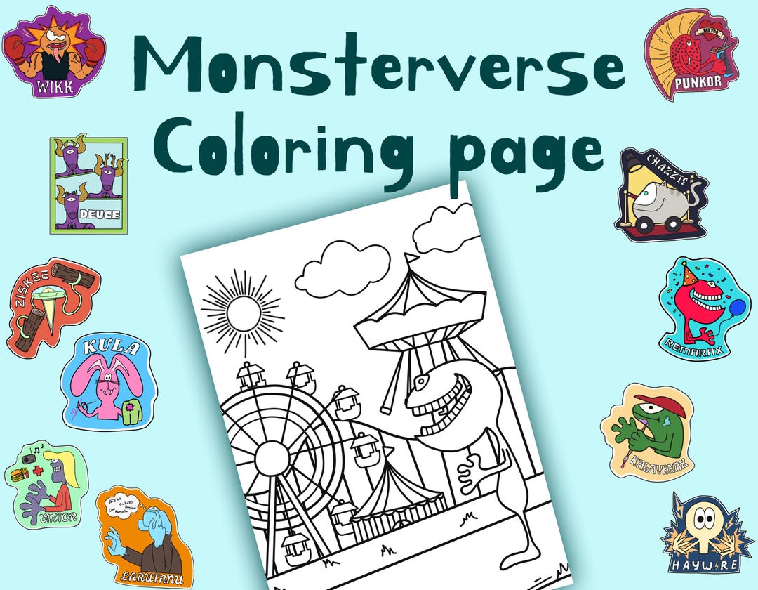 Remarax Coloring Page: the Technicolor Taskmaster Cartoon Character - Etsy
