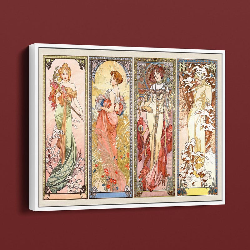 Wall Tapestry Art Mucha - Etsy