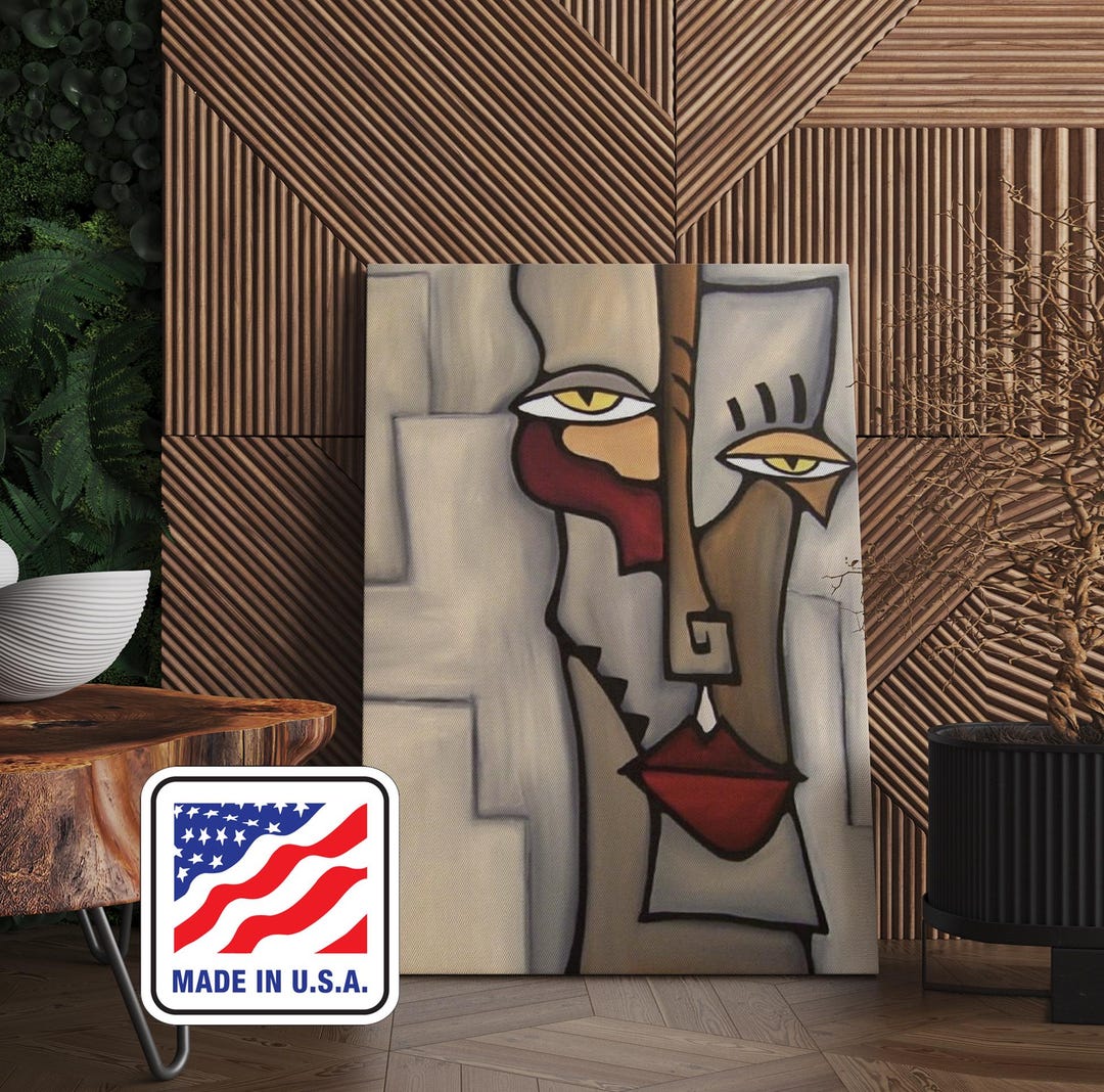 Picasso Abstract Figures Poster Blending in Face Wall Art Picture ...