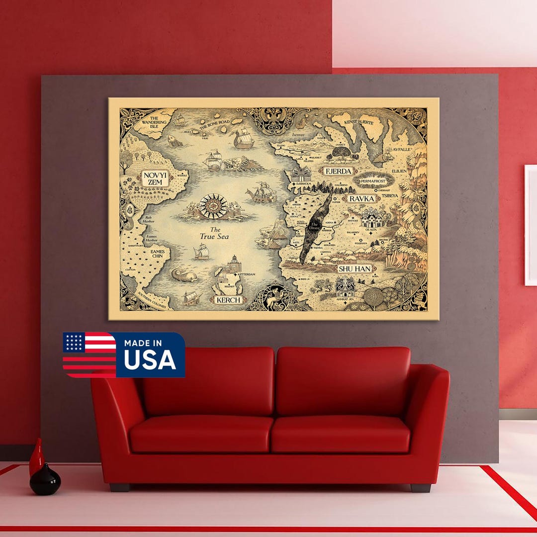 The Grishaverse Map Canvas, Grisha Trilogy Map, the Grishaverse Map ...