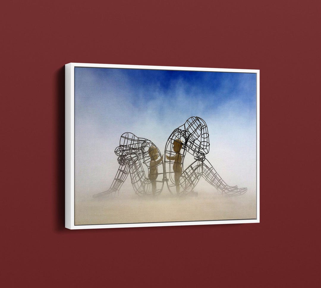 Milov ART, Two People Turning Their Backs on Each Other at Burning Man ...