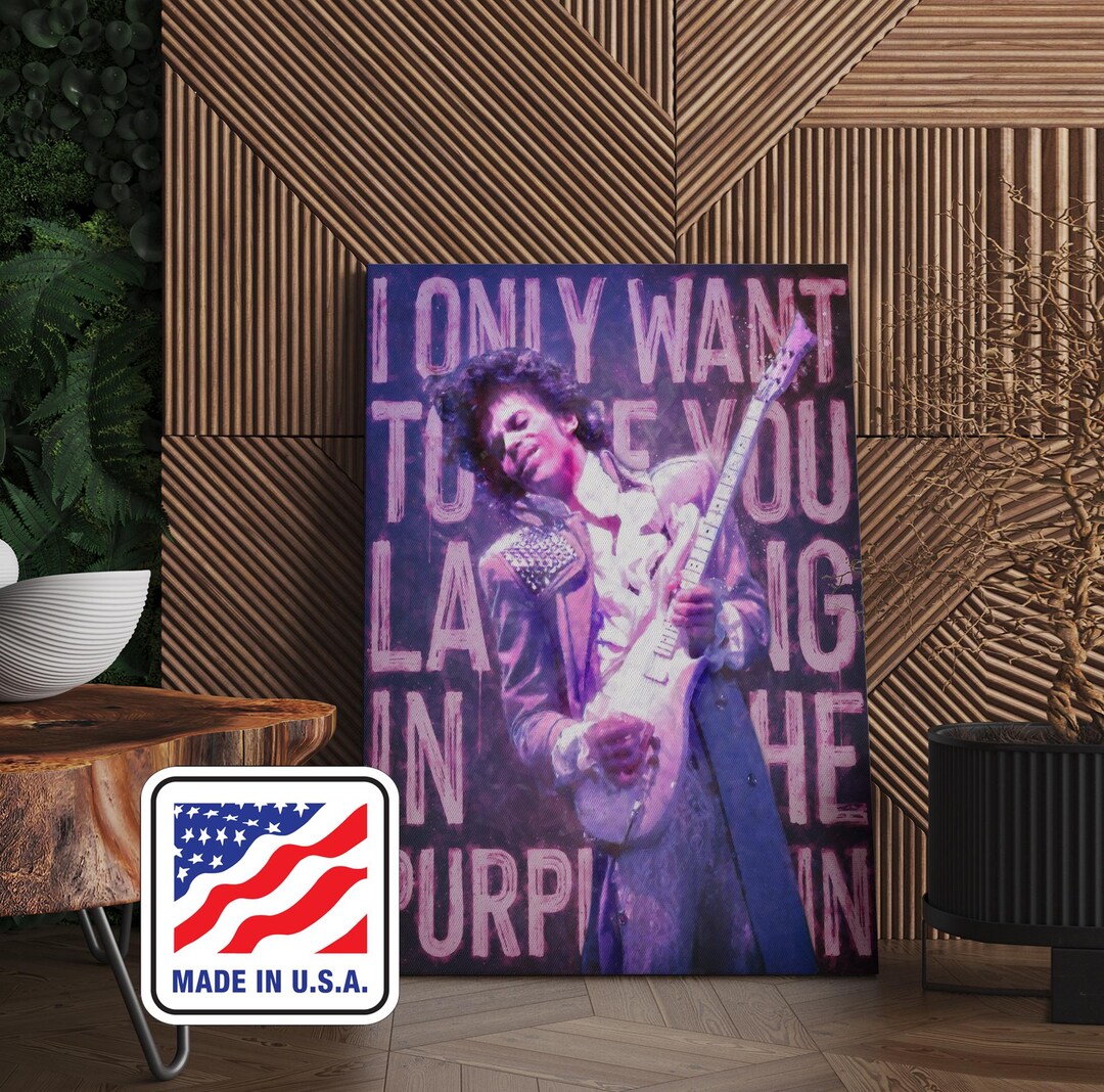 Prince I Only Want to Be You Quote | Prince Rogers Canvas | Wall Art ...