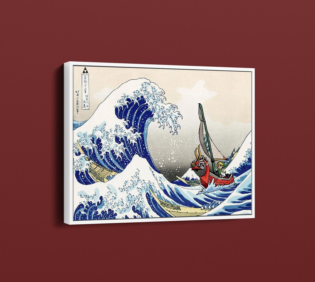 The Great Wave Zelda Canvas Wall Art, the Legend of Zelda Windwaker ...