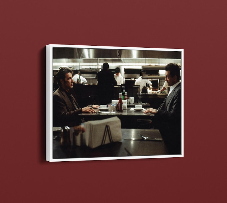 Iconic Crime Movie Face-off Poster, 90s Film Wall Art Al Pacino Canvas ...