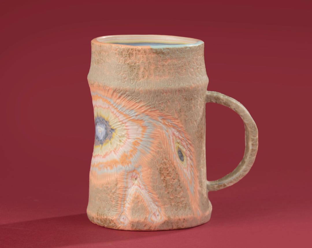 Handmade Porcelain Mug - New Carved Color - Unique Design - Mythos ...