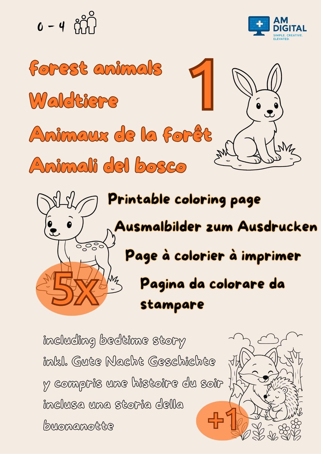 Forest Animals to Color in - Forest Animals Coloring Pages - Animaux De ...