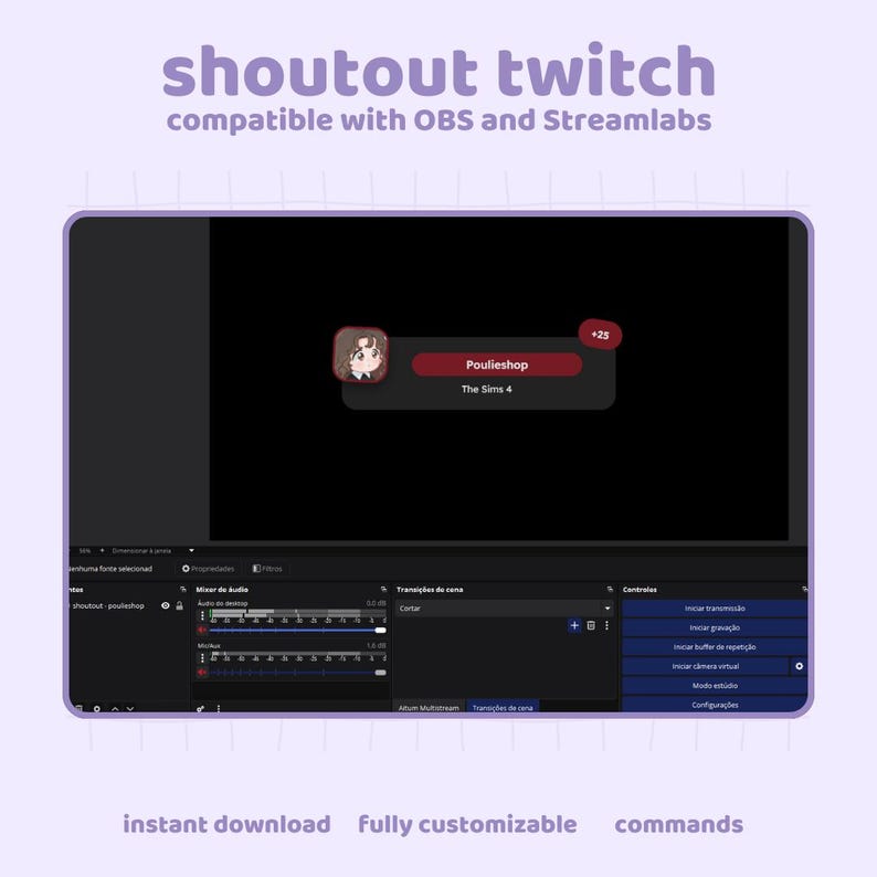 Customizable Shoutout Widget | Animated Twitch Shoutout | Highlight ...