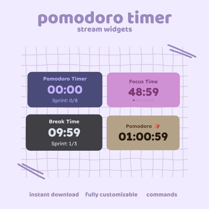 Customizable Pomodoro Widget | Focus & Break Timer | Coworking ...