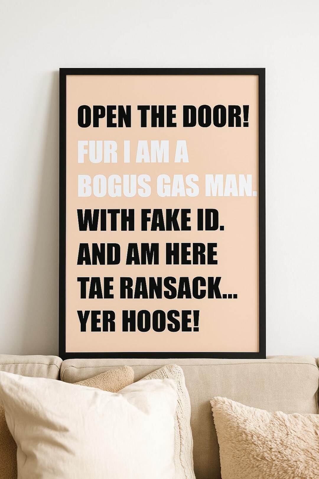 Peach Bogus Gas Man - Still Game Poster - Etsy