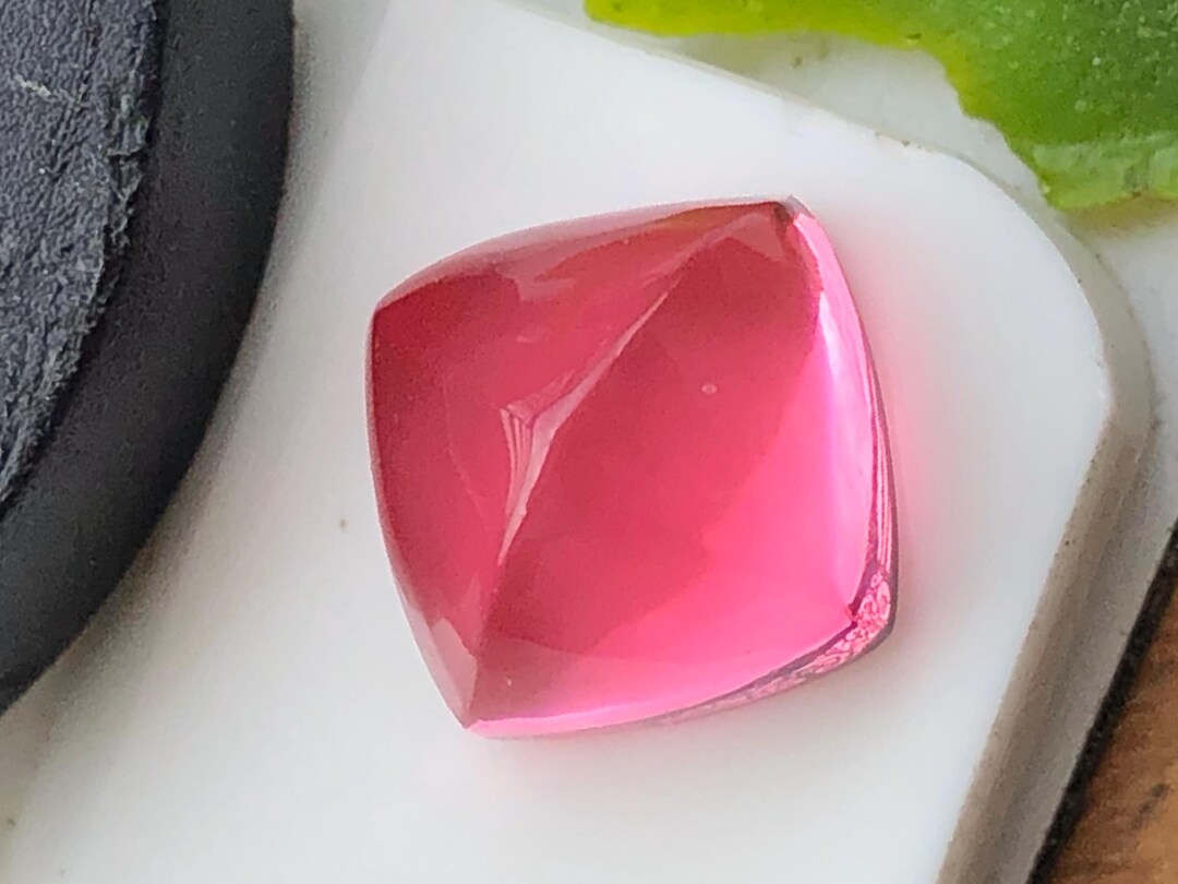 Lab Grown Pink Sapphire Sugarloaf Loose Gemstone: Ring Size Stone ...
