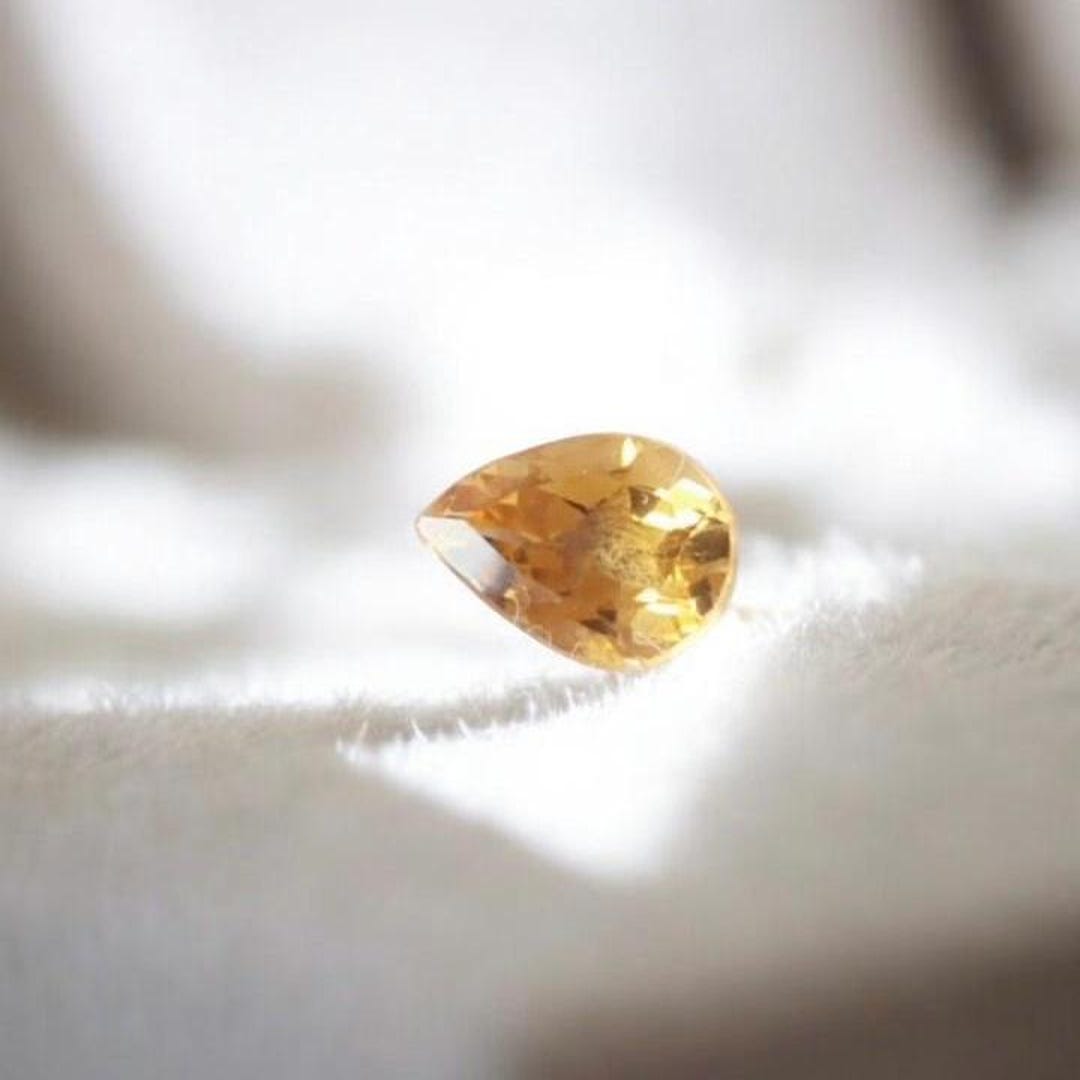 Yellow Citrine Stone Pear Shape Gemstone 7x5 Mm February Birthstone - Etsy