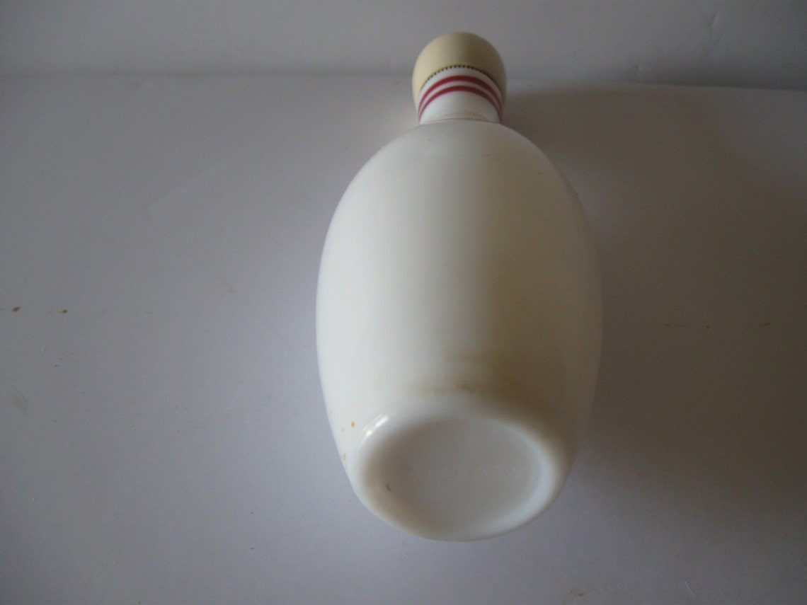 Vintage Avon Milk Glass Bowling Pin Bottle: Retro Aftershave Bottle - Etsy