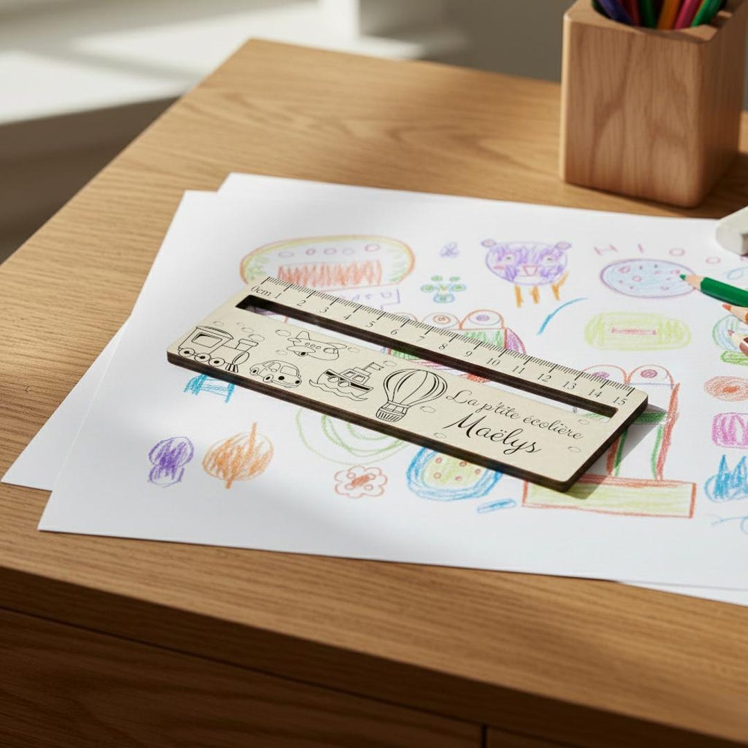 Personalized Wooden Straight Ruler - Transport Theme | Reading Aid ...