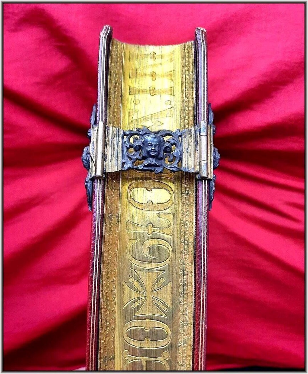 1883 UNIQUE Clasped Antique Christian Art Missal - Signed Gauffered ...