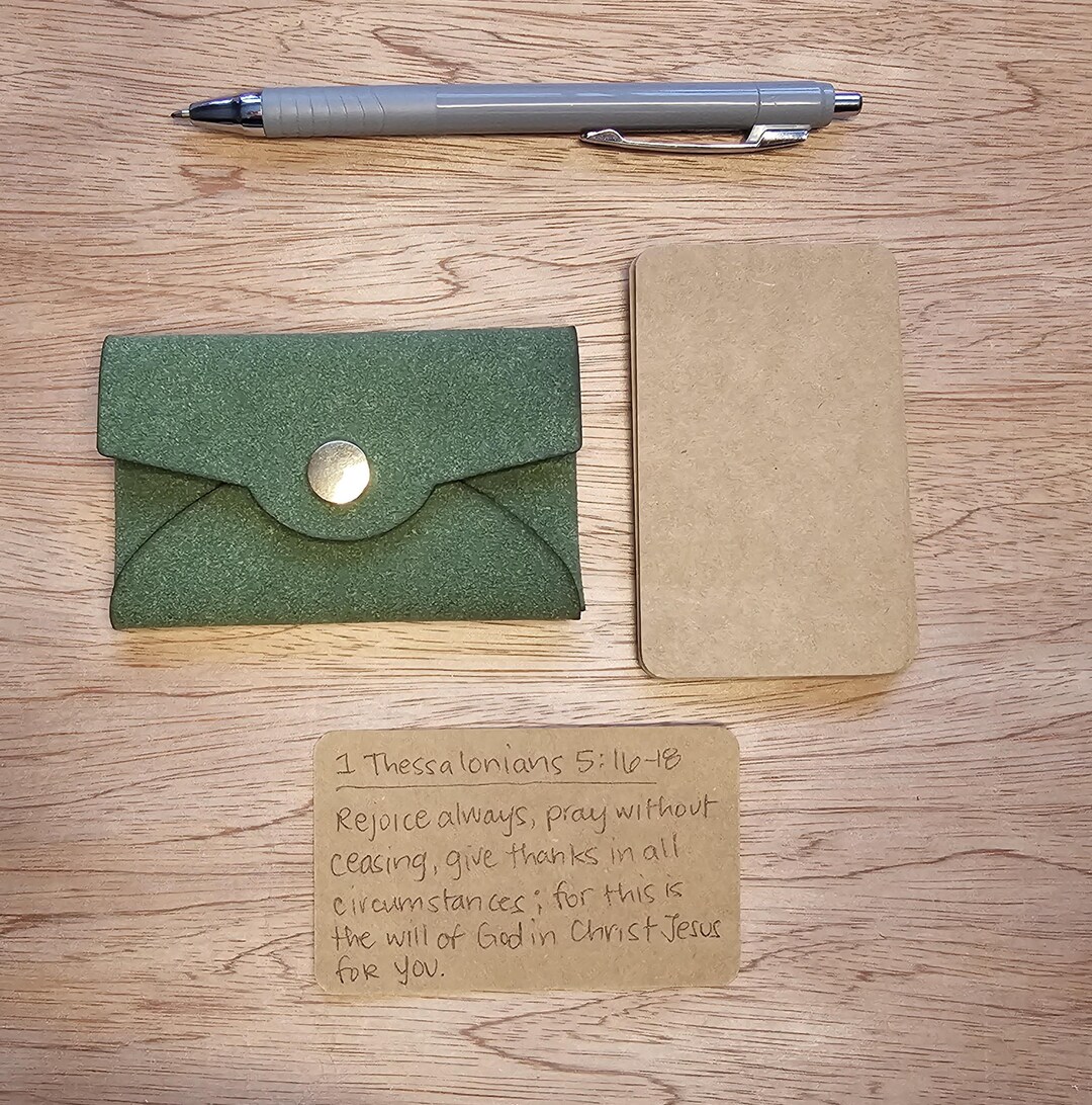 Pocket Size Prayer & Scripture Wallets With Blank Cards (green Tab ...
