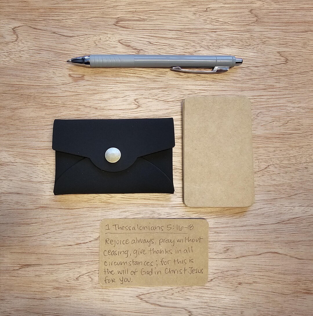 Pocket Size Prayer & Scripture Wallets With Blank Cards (black Tab ...