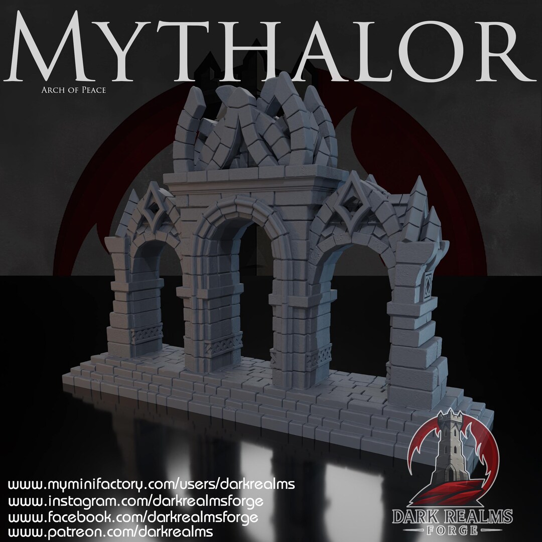 Arch of Peace - Tabletop RPG Terrain - Dark Realms Forge - Etsy