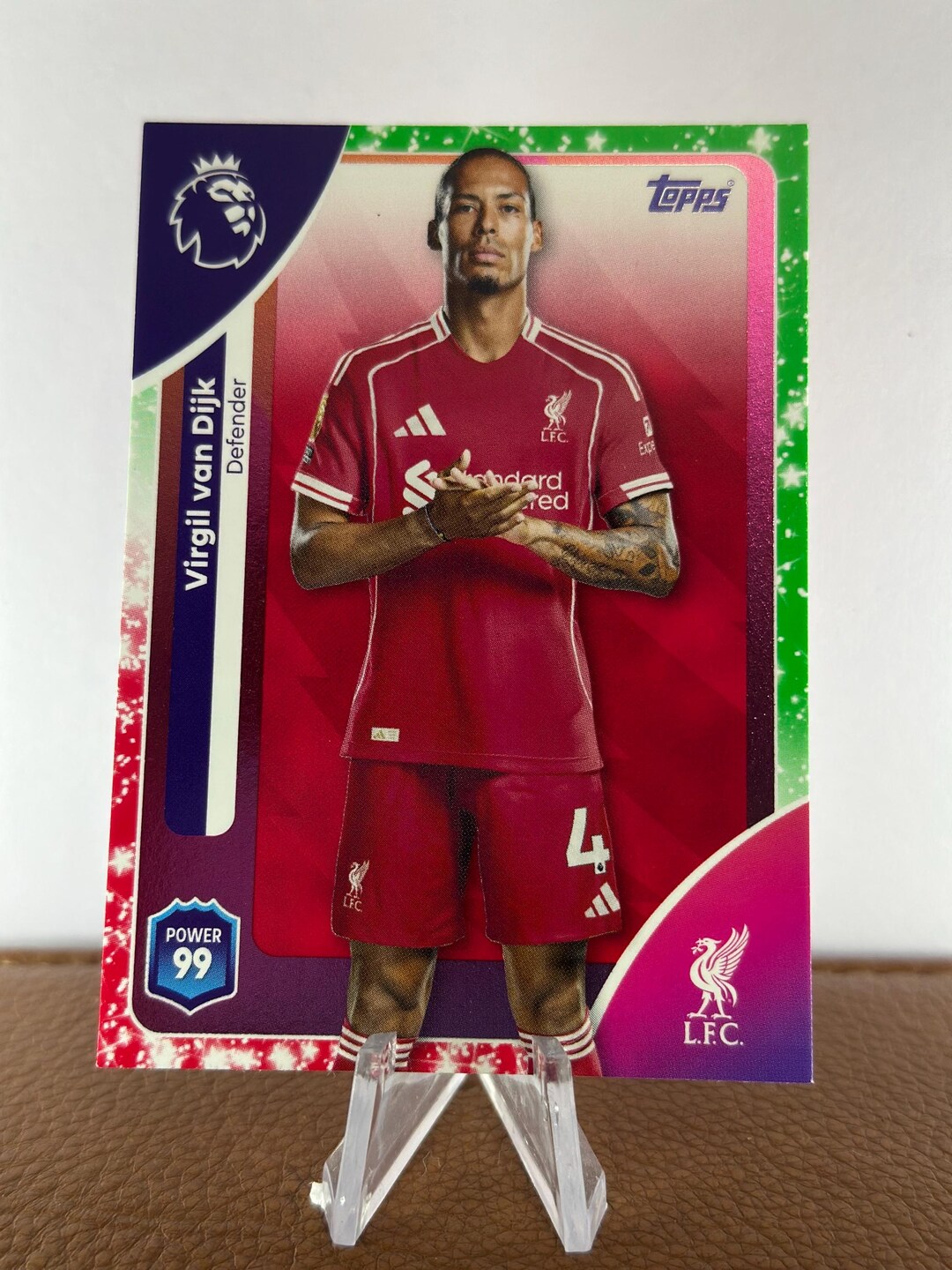 Virgil Van Dyke "festive Freeze Parallel" Soccer Card: Topps Premier ...