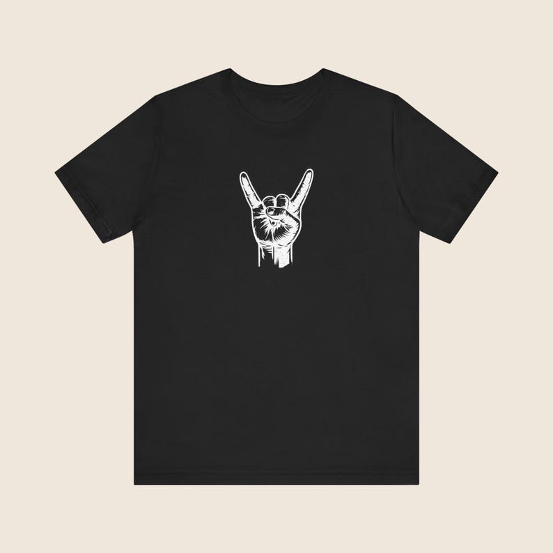 Rock on Hand Sign T-shirt | Heavy Metal Music Fan Tee - Etsy