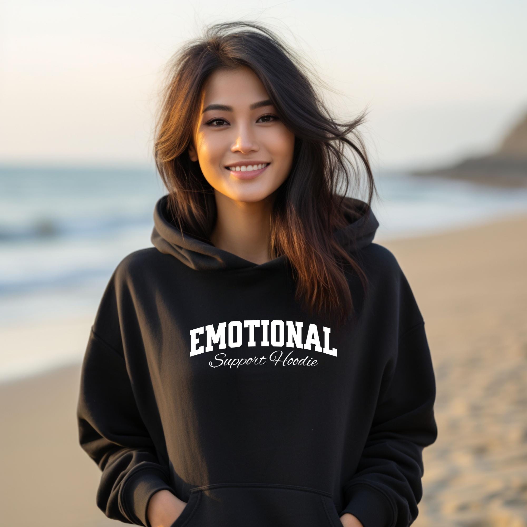 Emotional Support Hoodie | Cozy Mental Health Sweatshirt | Gildan 18500 ...