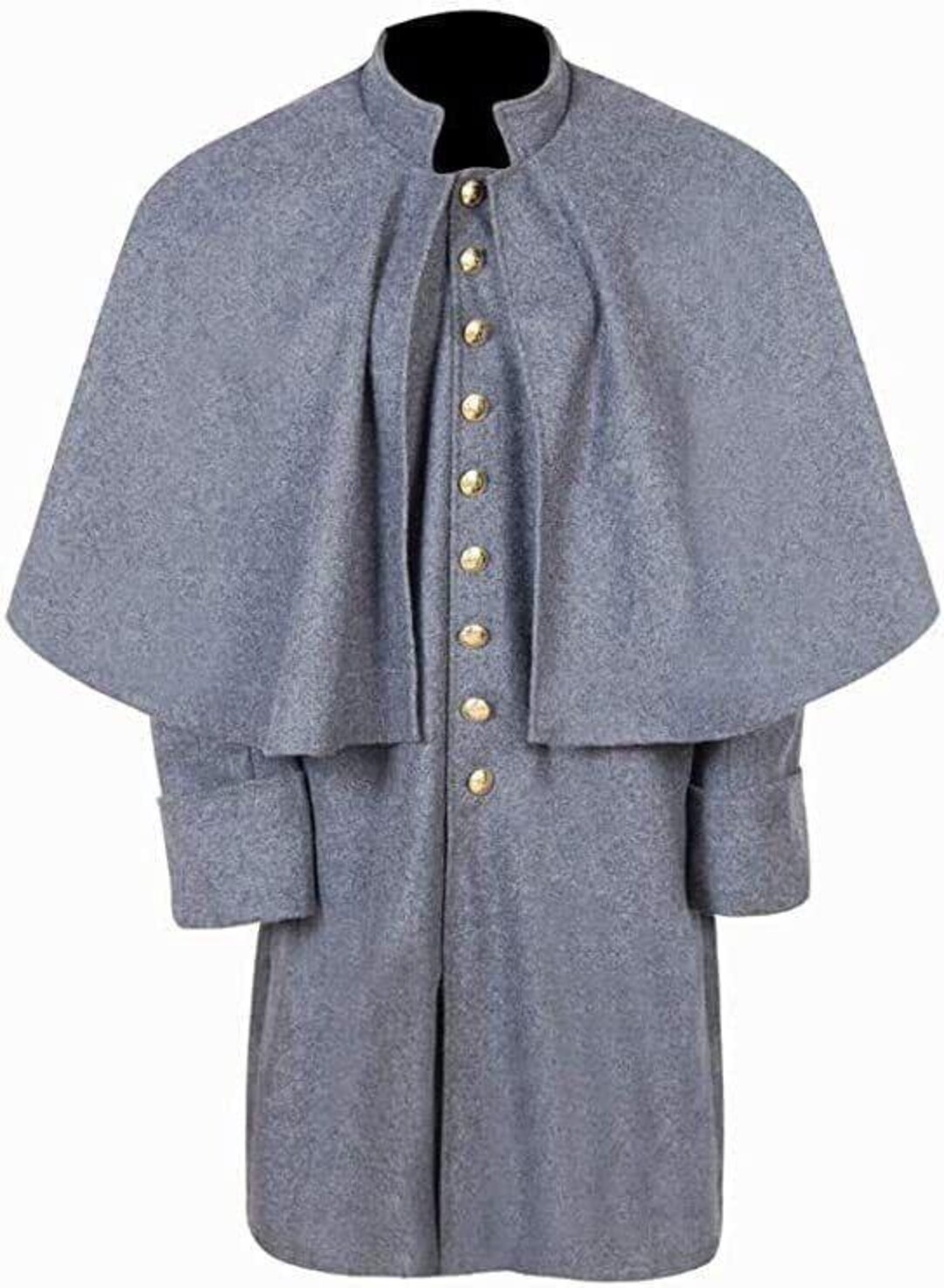 Civil War Confederate Wool Great Coat - Reenactment Costume Grey - Etsy