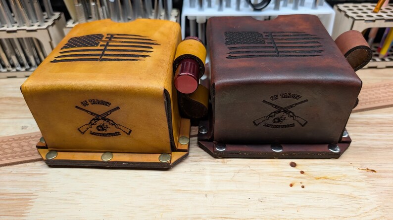 Custom Leather Shotgun Shell Box Holder - Etsy
