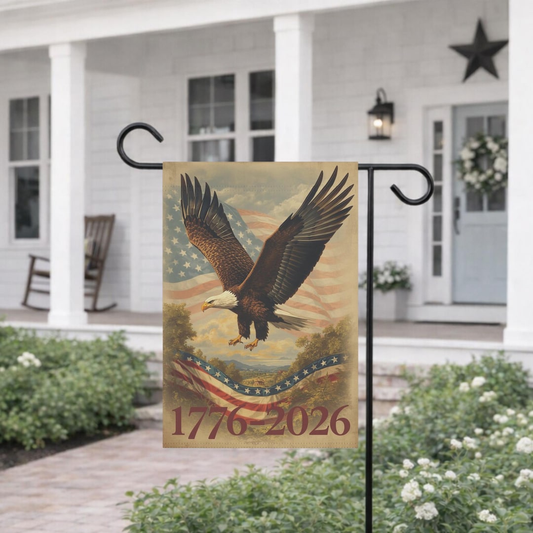 Eagle Garden Flag, USA 250th Anniversary Banner for House, Semi ...