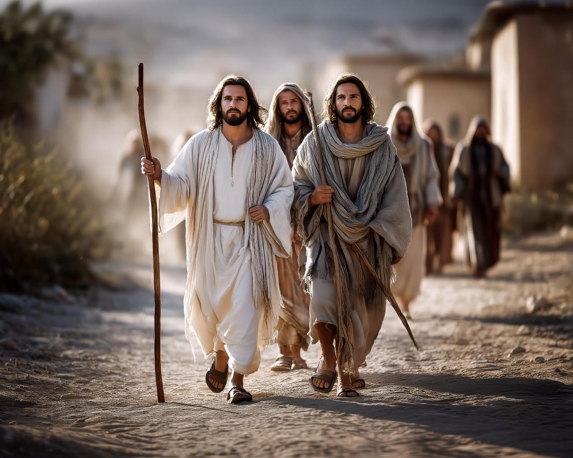 Jesus Walks With His Disciples, Digital Download, Christian Art - Etsy