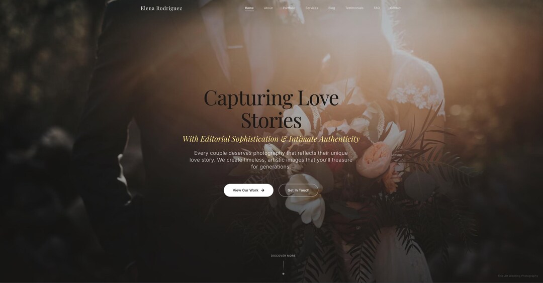 Photography Website Template: Customizable HTML/CSS, Free Hosting - Etsy