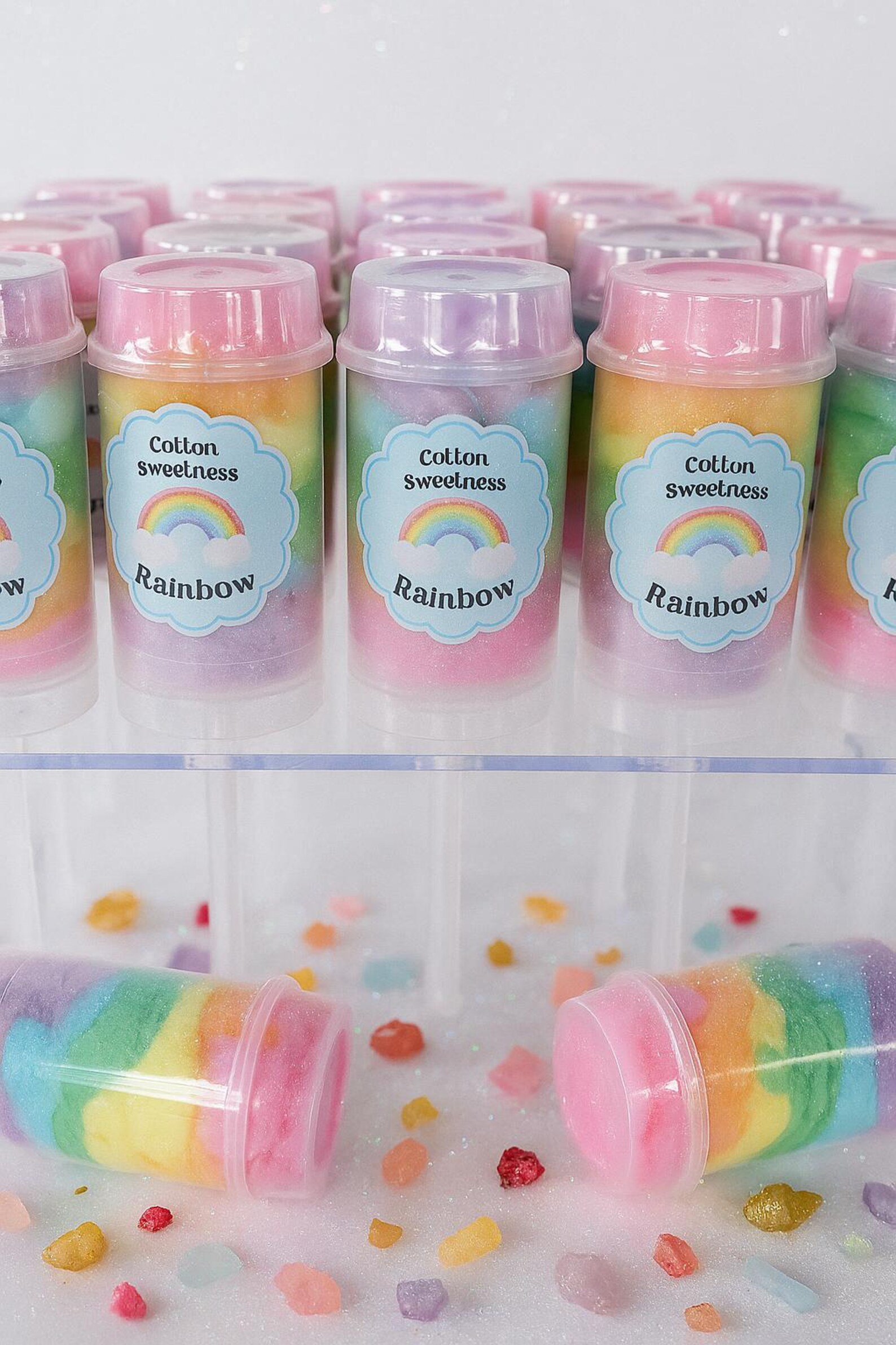 Party Favor Rainbow Cotton Candy Push Pops – 6 Flavors - Etsy