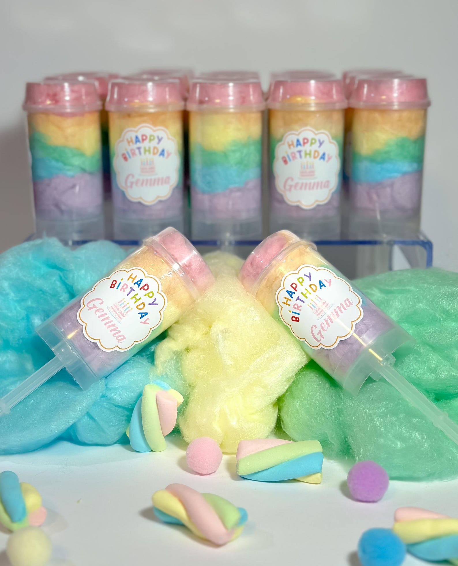 Party Favor Rainbow Cotton Candy Push Pops – 6 Flavors - Etsy
