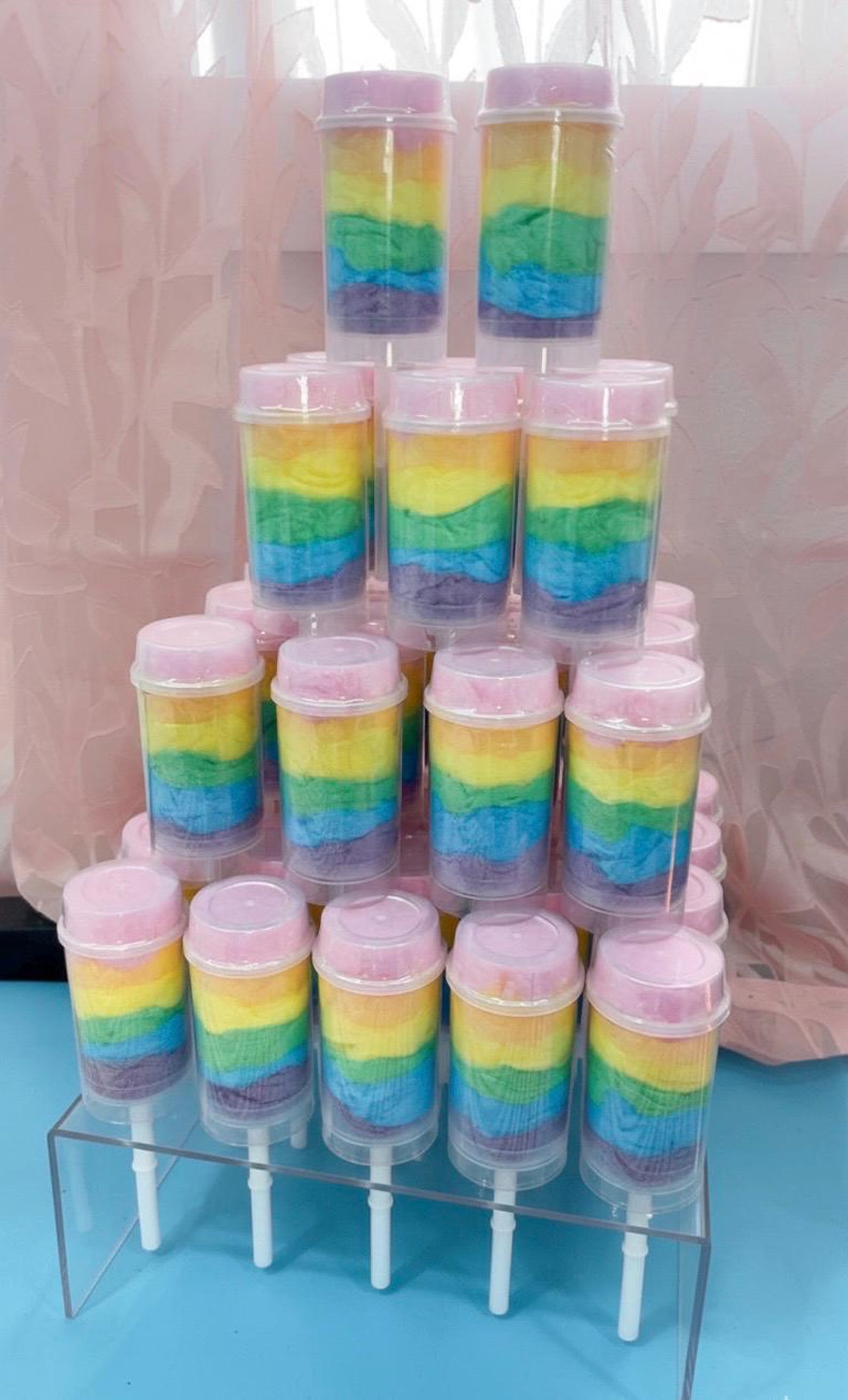 Party Favor Rainbow Cotton Candy Push Pops – 6 Flavors - Etsy