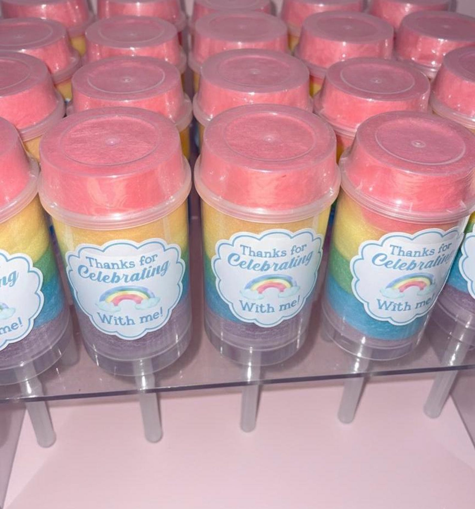 Party Favor Rainbow Cotton Candy Push Pops – 6 Flavors - Etsy