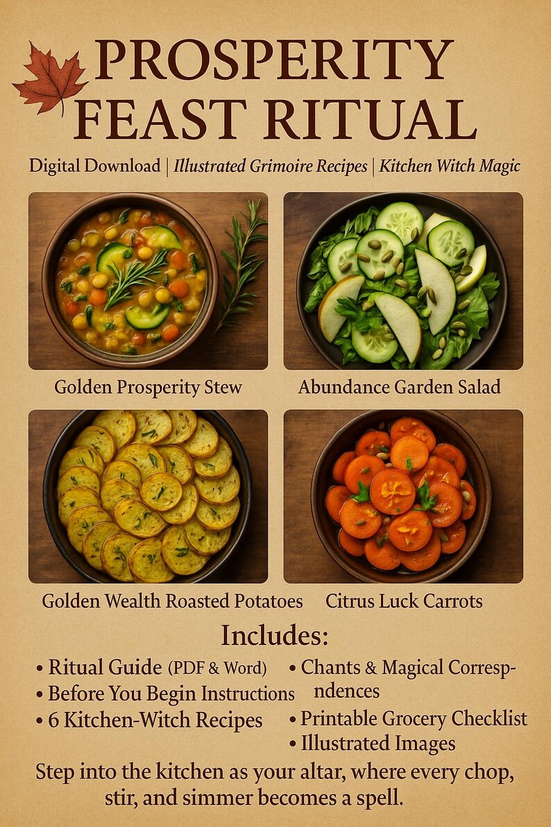Prosperity Feast Ritual | Kitchen Witch Grimoire Recipes, Prosperity ...