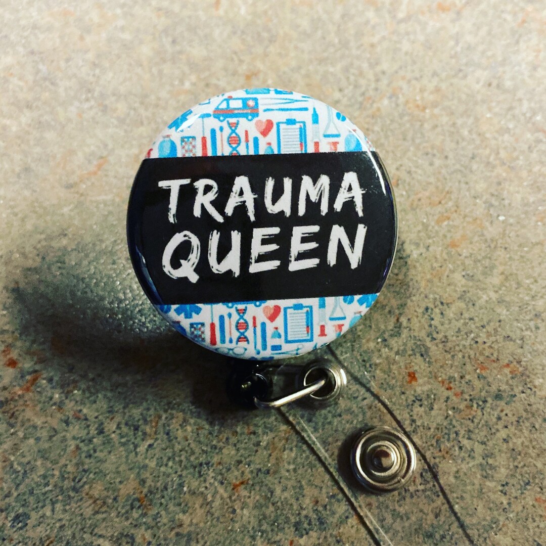 Trauma Queen Badge Reel - Etsy