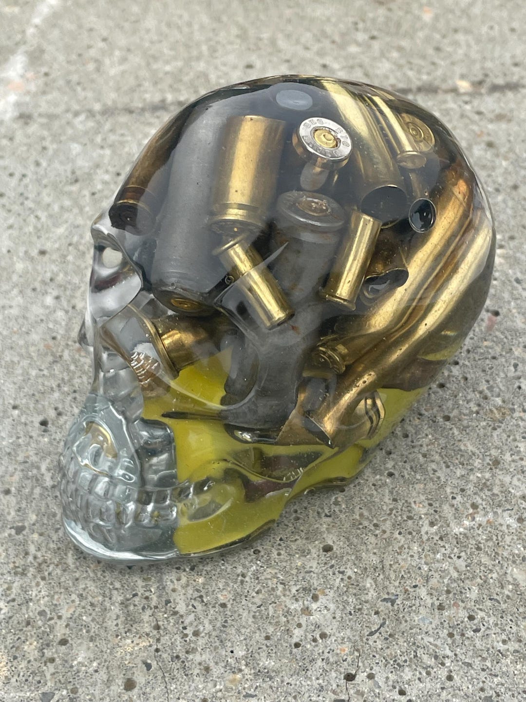 Bullet Skull, Resin Skull, Epoxy Skull, Bullet Casing Skull, Mixed ...