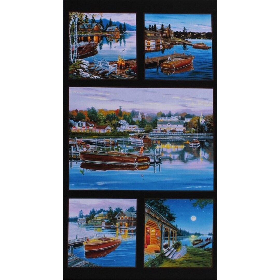 Classic Boats Fabric Panel - Elizabeth's Studio 8902 - Etsy