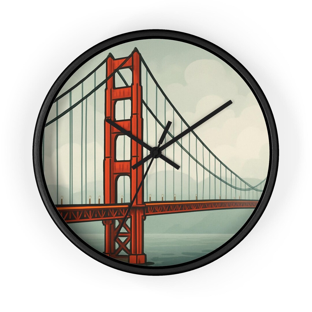 Golden Gate Bridge Clock: Pop Art San Francisco Decor - Etsy