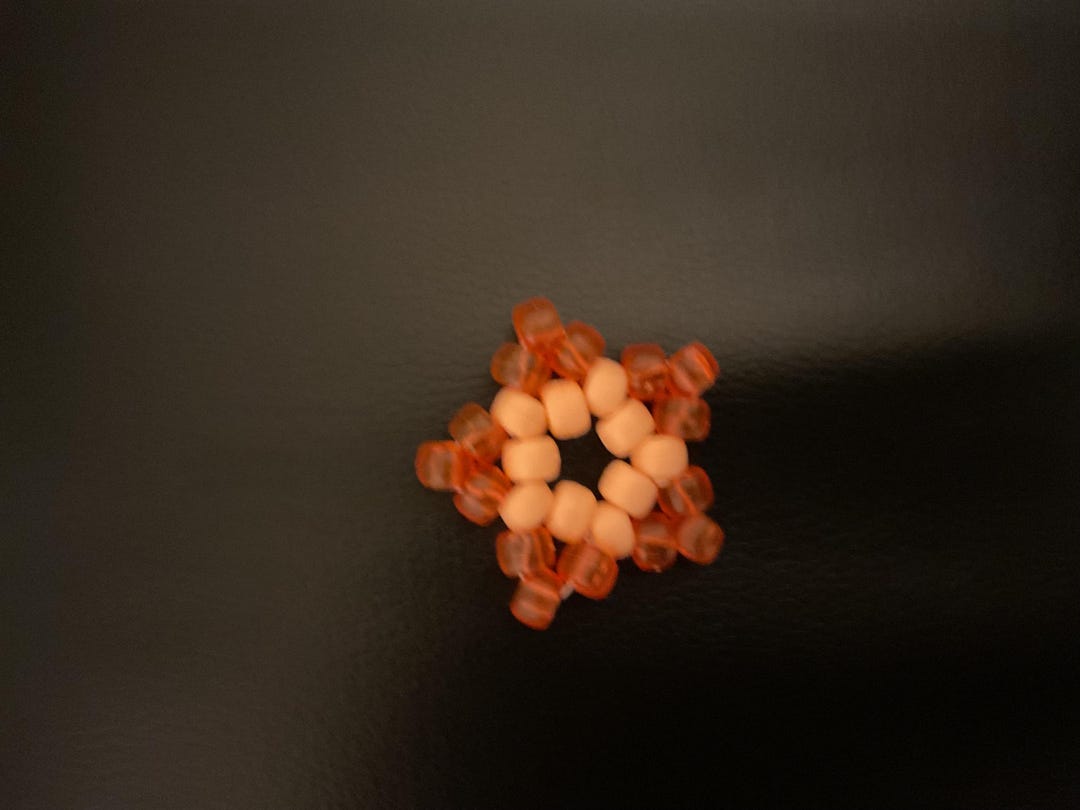 Peach and Clear Orange Kandi Star - Etsy