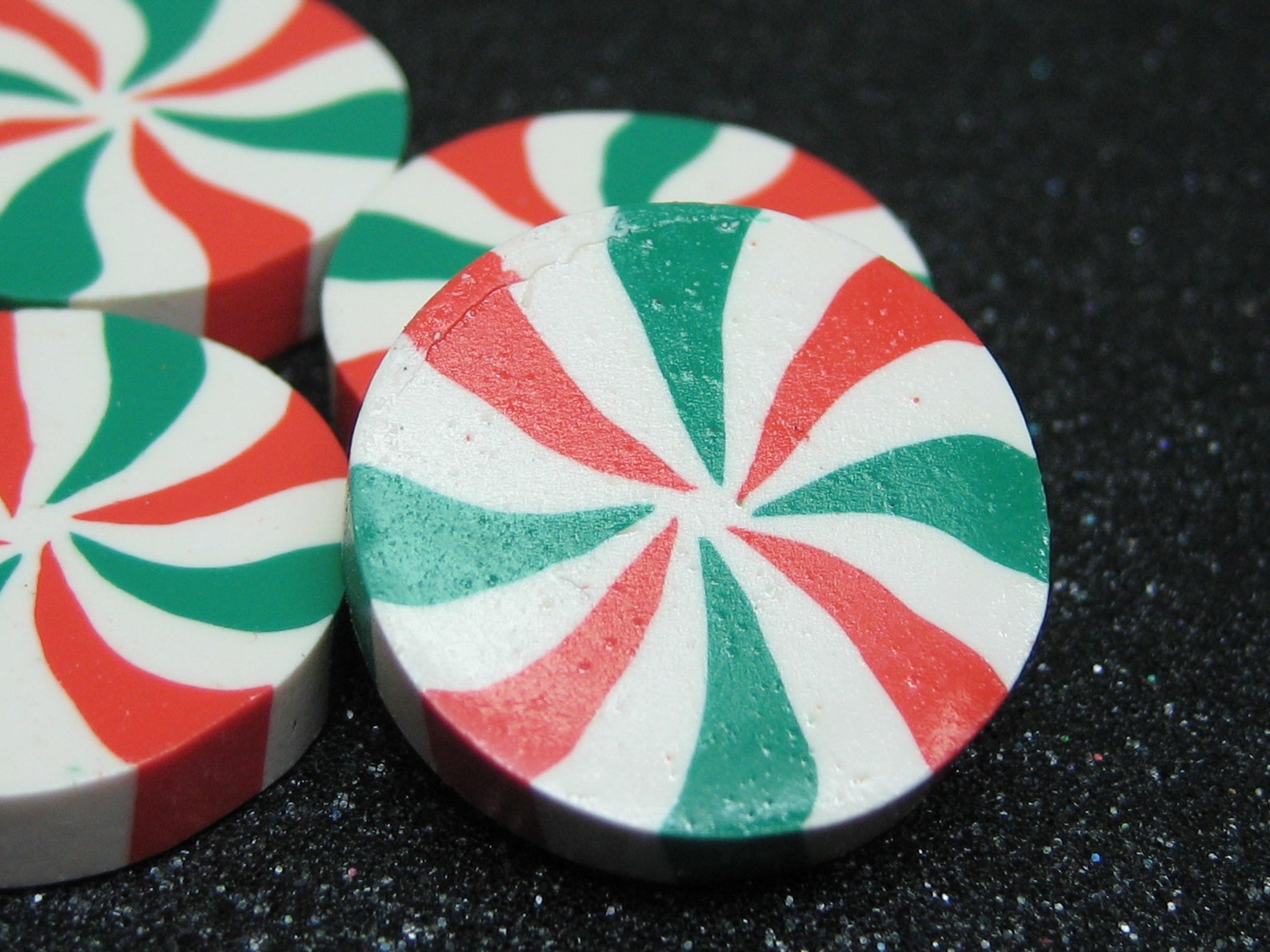 Fake Peppermint Candies Christmas Craft Cabochon Holiday - Etsy