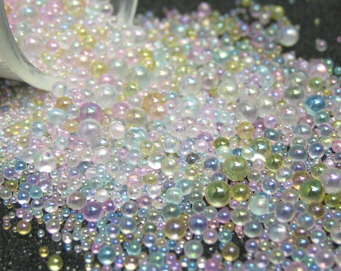 Crystal Rainbow Micro Marbles, Color Coated Glass Microbeads ...