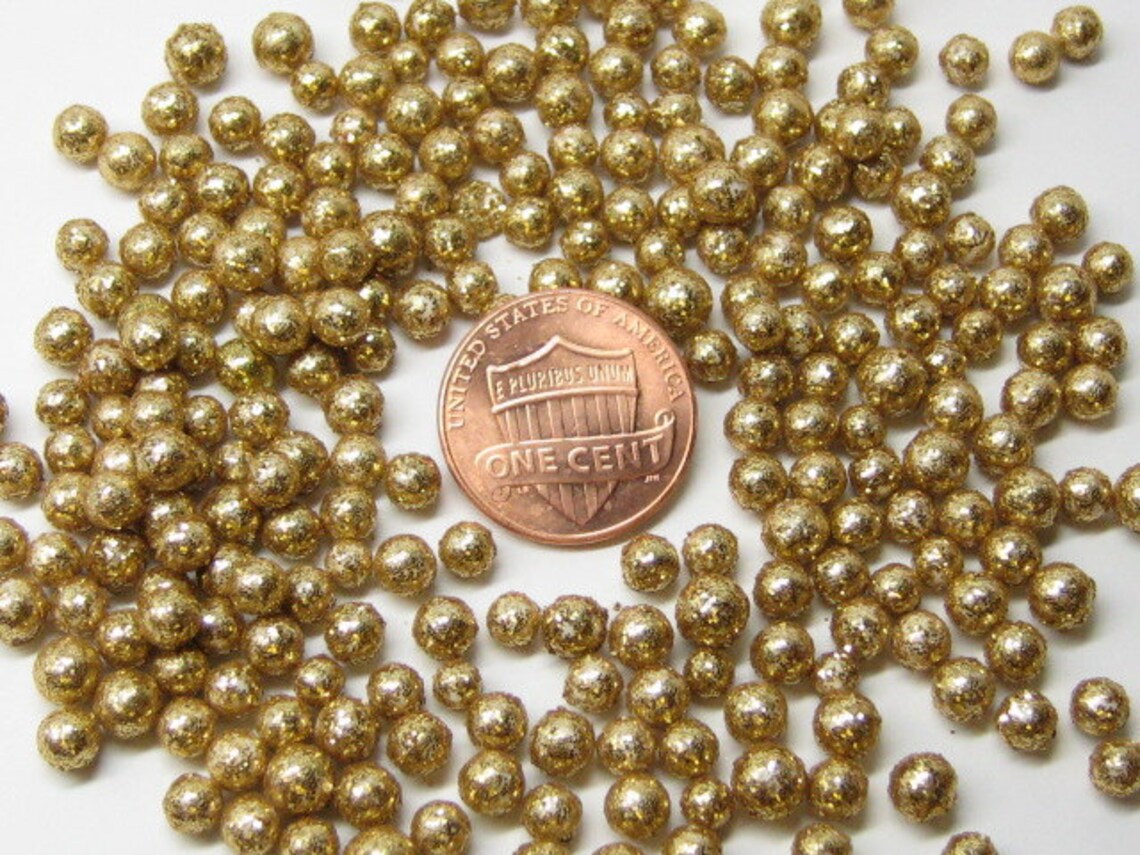 Miniature Gold Glitter Balls Foam 3mm to 6mm Deco Marbles - Etsy
