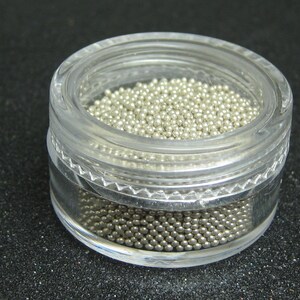 White Gold Microbeads Marbles .75mm 1mm Solvent Resistant Miniature ...