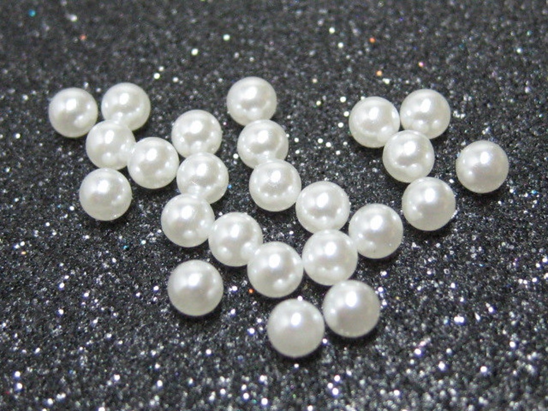 Small 3mm Pearls Without Holes Glass Undrilled White No Holes Faux ...
