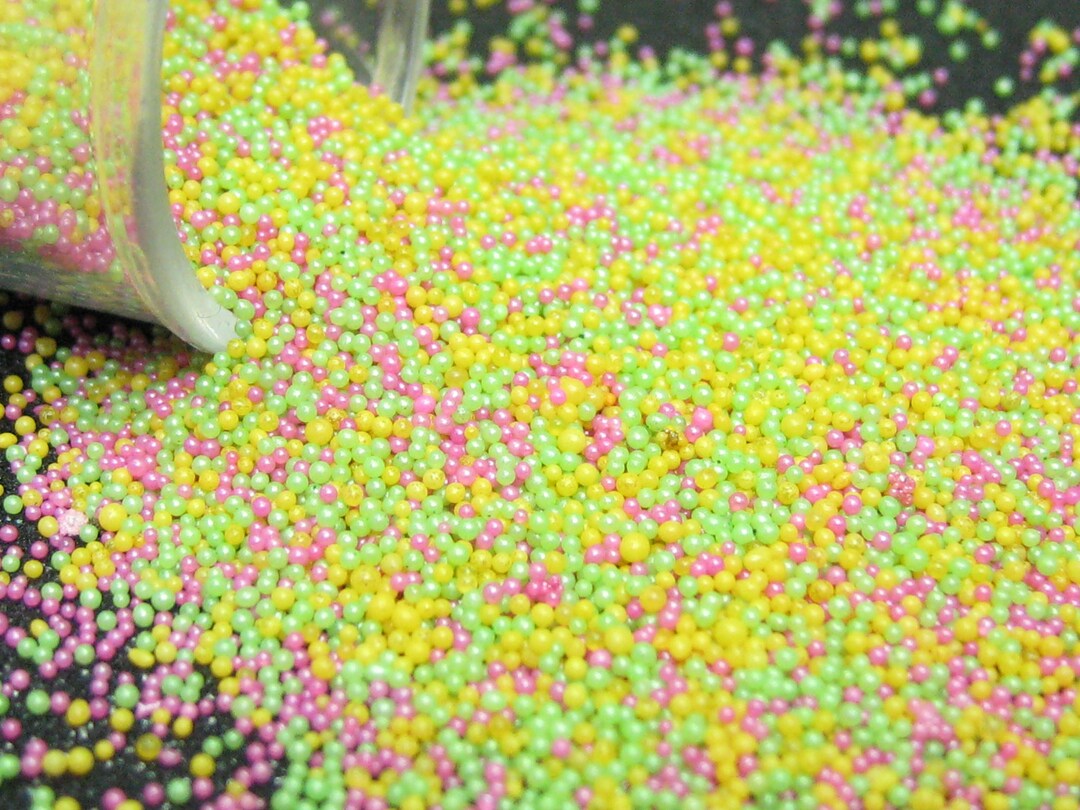 Micro Marbles Spring Flowers Mix, Caviar Glass Pearl Microbeads, Tiny ...