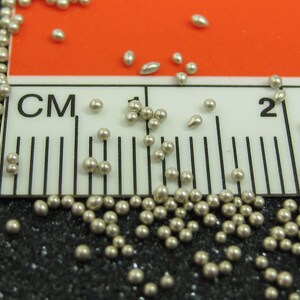 White Gold Microbeads Marbles .75mm 1mm Solvent Resistant Miniature ...