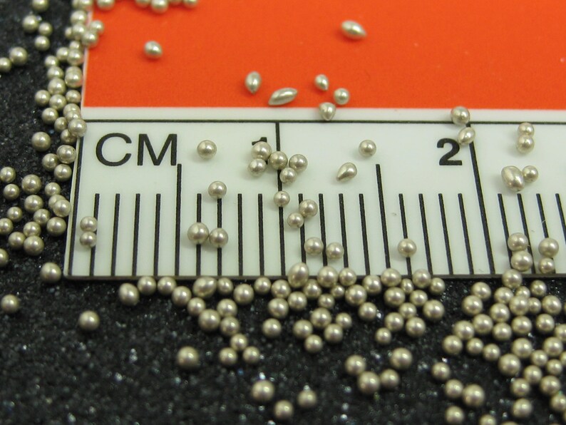 White Gold Microbeads Marbles .75mm 1mm Solvent Resistant - Etsy