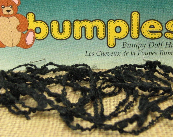 Bumpy Doll Hair Black 2 Yards Bumples Textured Yarn Can Be Sewn or ...